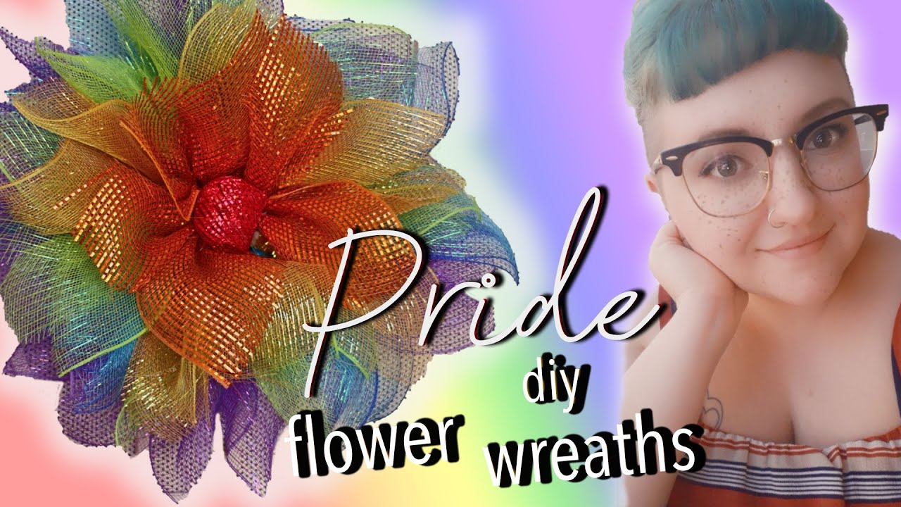 How To DIY Pride Month Rainbow Wreath Easy Fun Tulle Ribbon Build Home ...