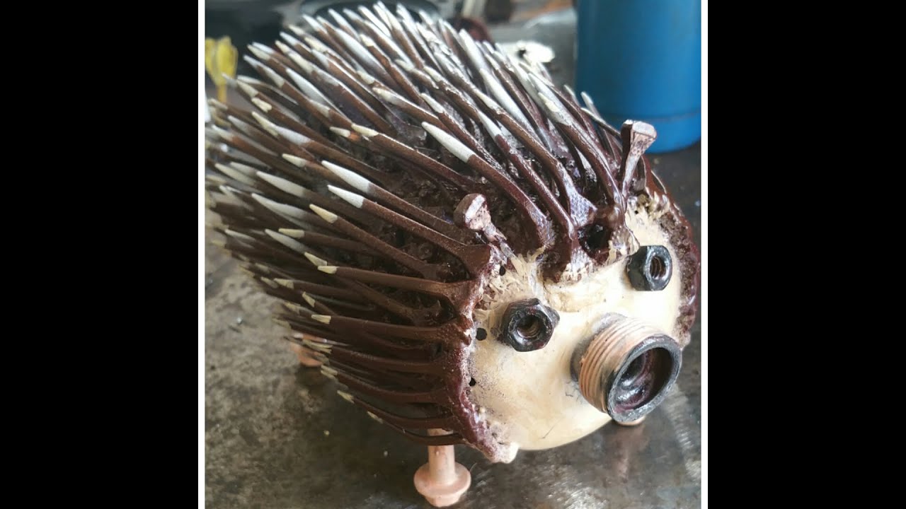 Welding project, hedgehog - YouTube