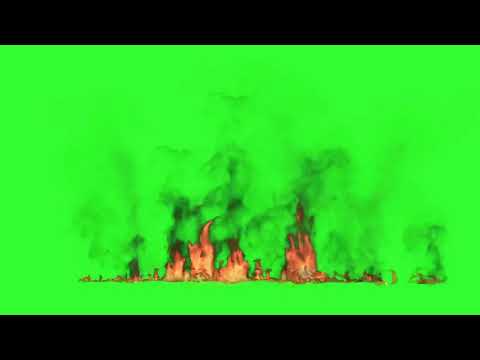 Burning fire green screen video for fire effect - YouTube