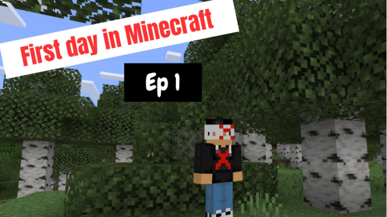 Surviving my first day in Minecraft(Minecraft Adventure){1} - YouTube