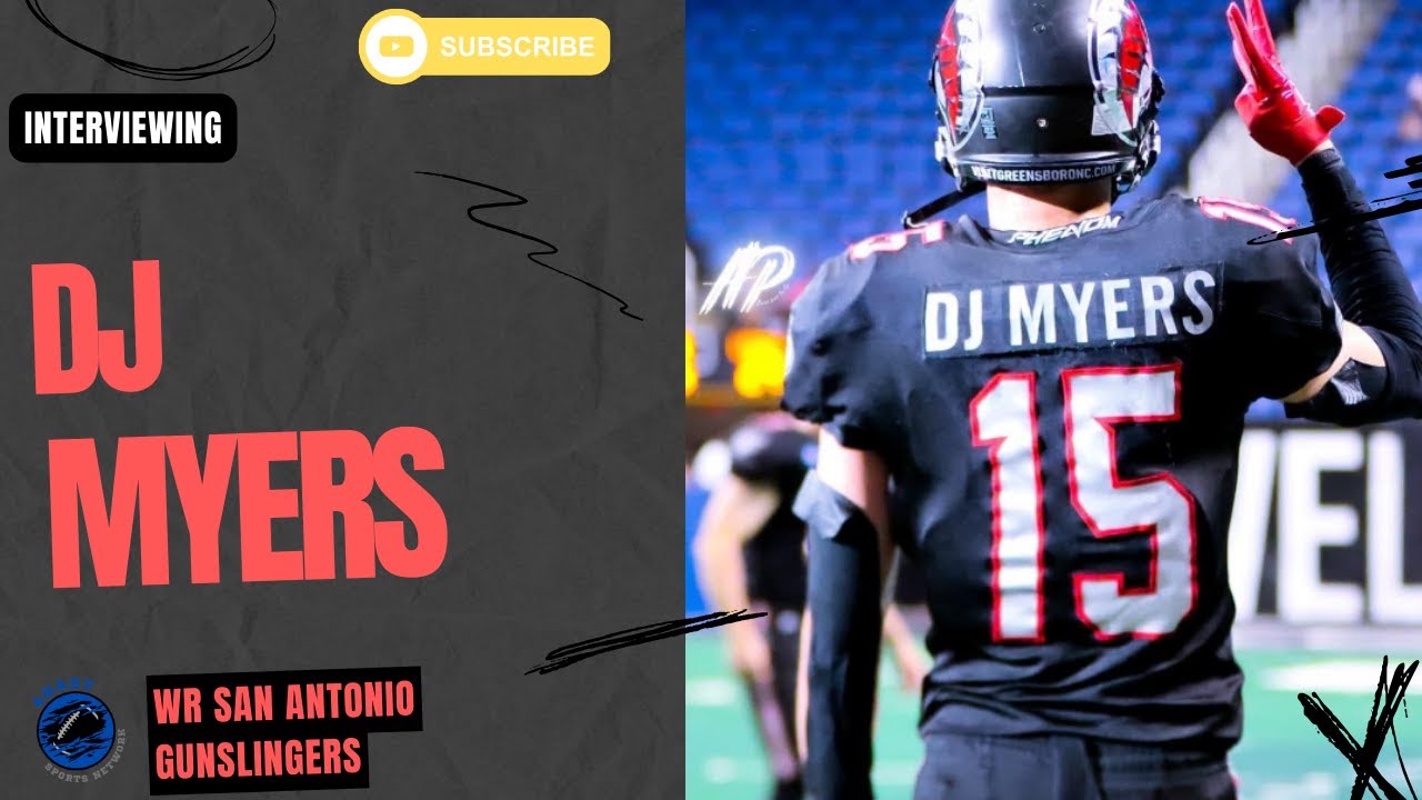 DJ Myers, WR San Antonio Gunslingers - YouTube