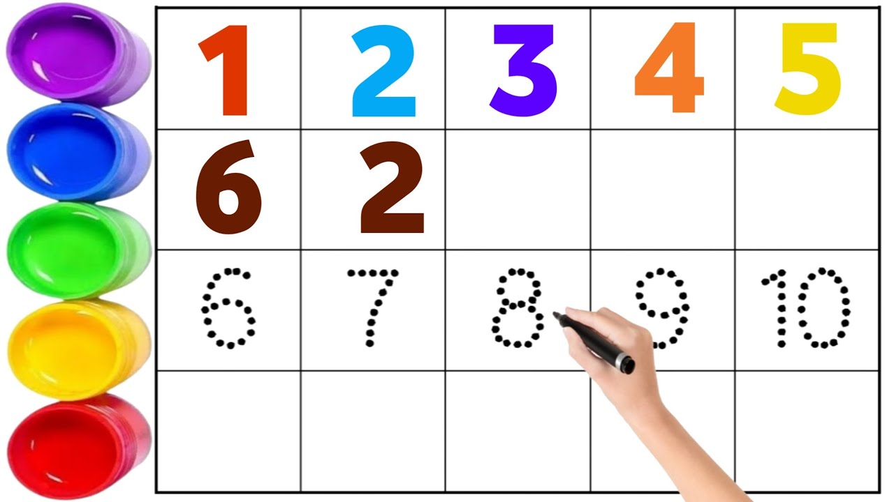 123 Numbers | 1234 Number Names | 1 To 20 Numbers Song | 12345 learning ...