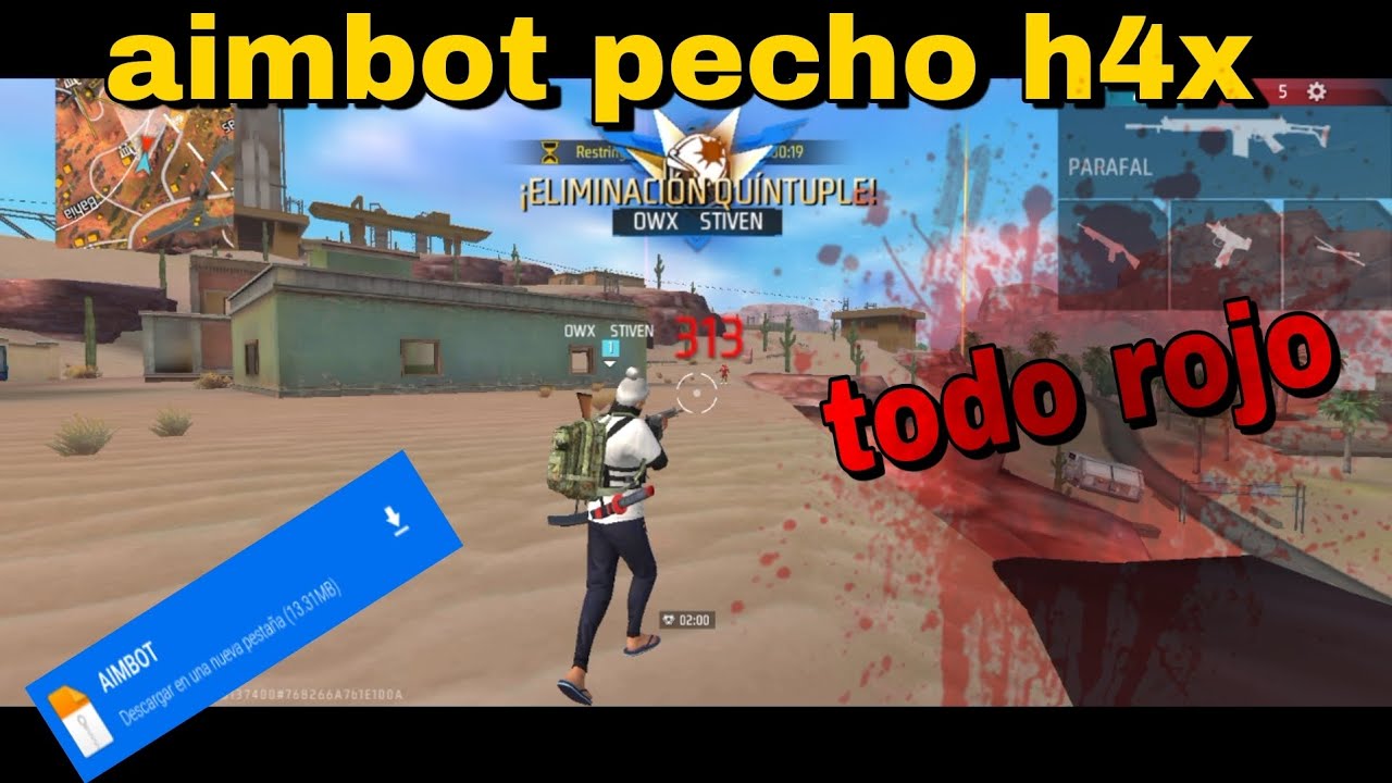 🇩🇴AIMBOT PECHO 100% utilízalo para pegar todo ROJO 🔥ESTA ES LA MEJOR Versión QUE VAS ASALIR ☠️ ...