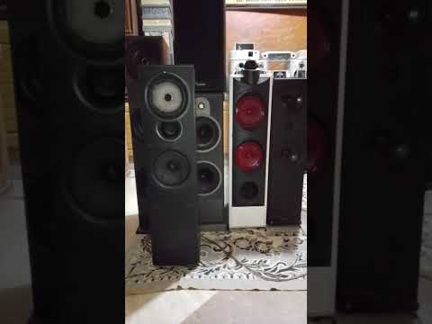 Harman karden avr amplifier with KEF q-55 towers speakers what's app 03007216585 SV Faisalabad 