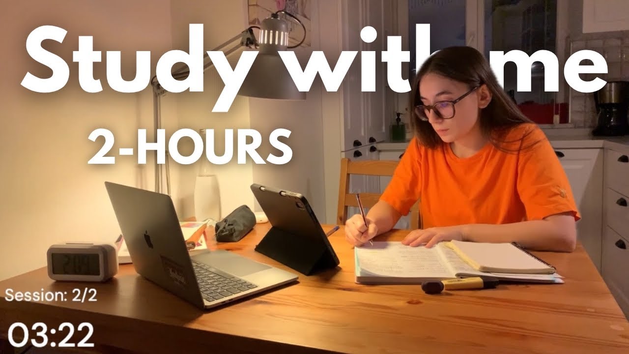 LIVE | 2-HOURS study with me & 🌧️🔥Rain-Fire sounds & Pomodoro timer 50 ...