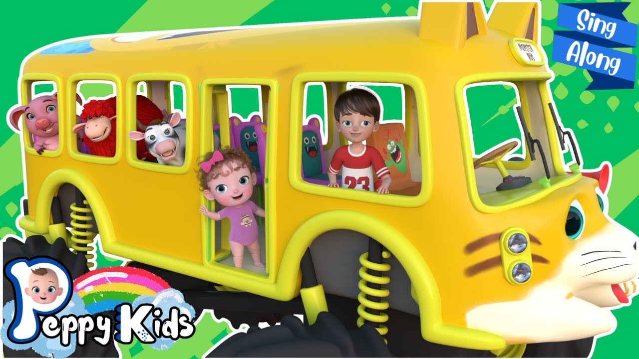 Wheels on the Bus | Best Cars & Truck Videos for Kids | Peppy Kids ...
