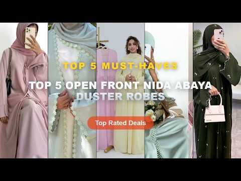 Why Everyone Is Buying Top 5 Open Front Nida Abaya Duster Robes - Uni 2026 New Abaya Floral Embroide