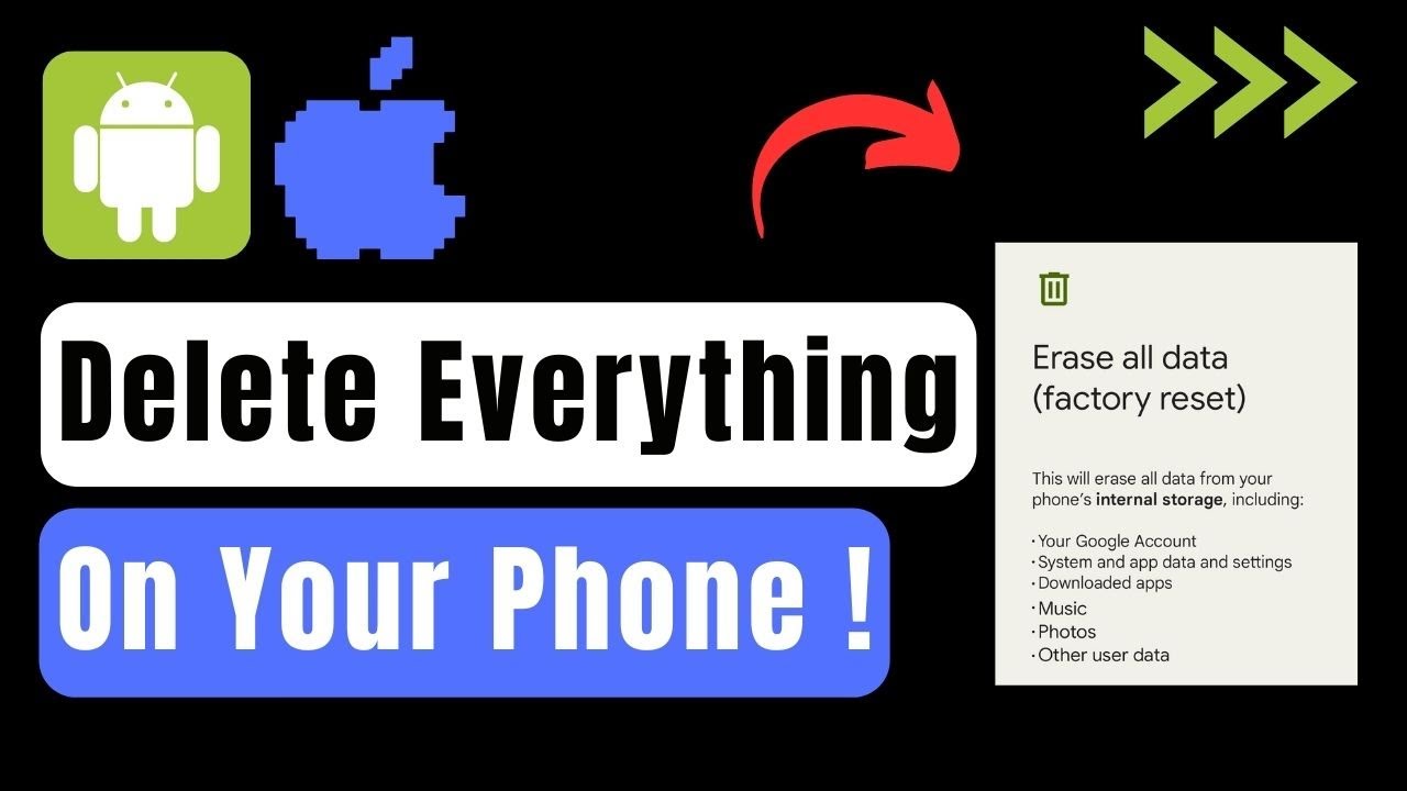 How To Delete Everything On Your Phone ! - YouTube