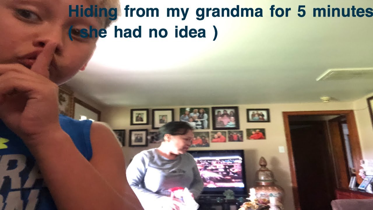 Hiding from my grandma for the whole video - YouTube