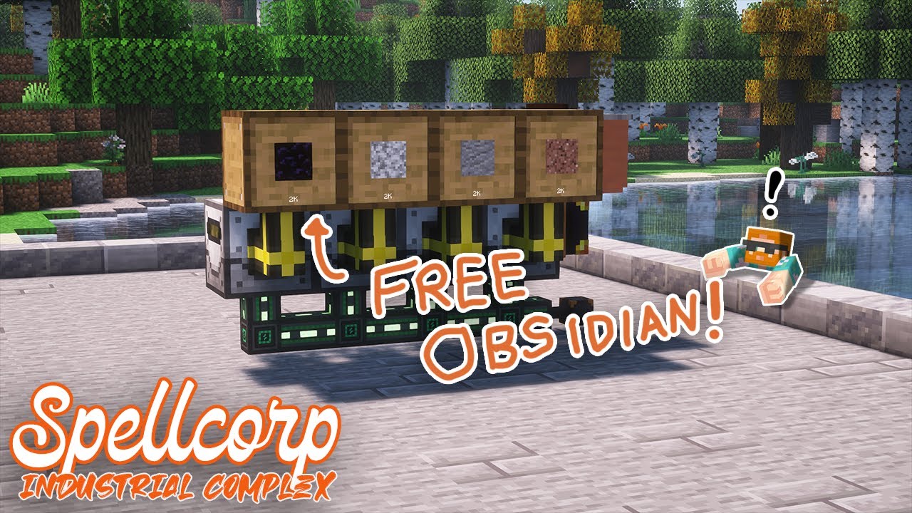 I BUILT AN OBSIDIAN FARM in Minecraft All The Mods 8 - YouTube