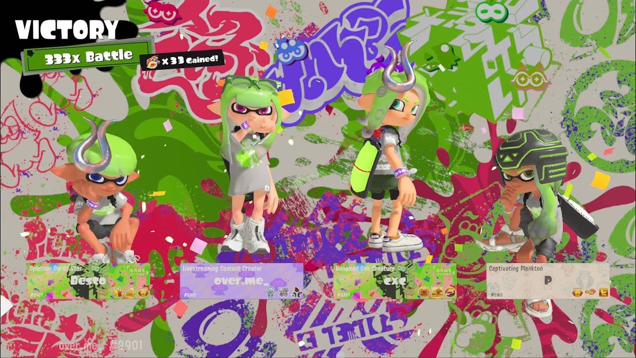 Splatoon 3 Grand Festival - Past vs Present vs Future 333x Battle ...