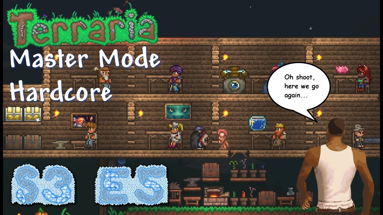 Terraria | Master Mode, Hardcore Character | The boodiest Blood Moon ...