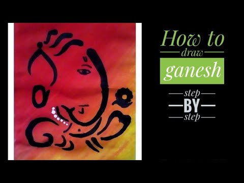 How to draw simple ganesha drawing /step by step / timelapse video ...