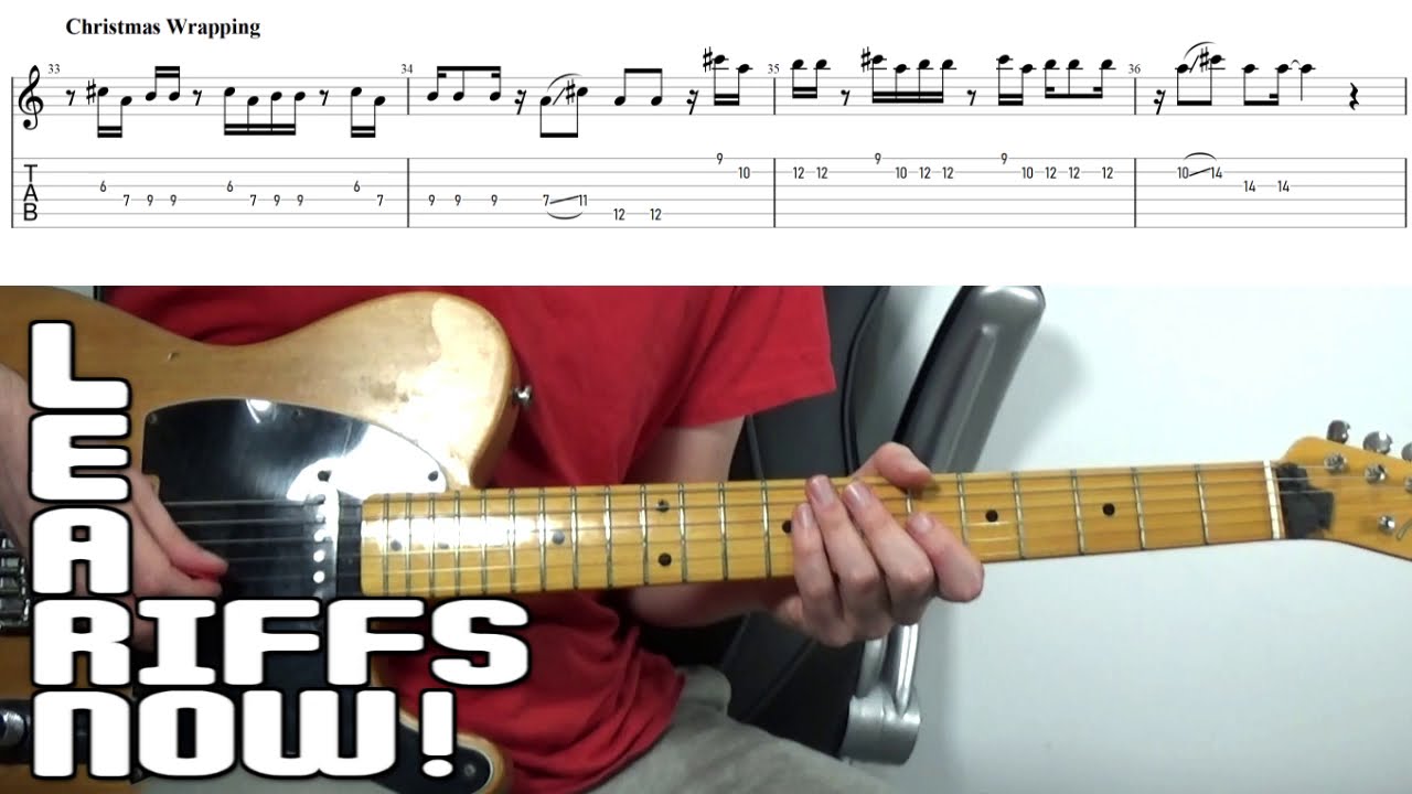 Christmas Wrapping The Waitresses Guitar Tab Syncopated Saxophone Riff ...