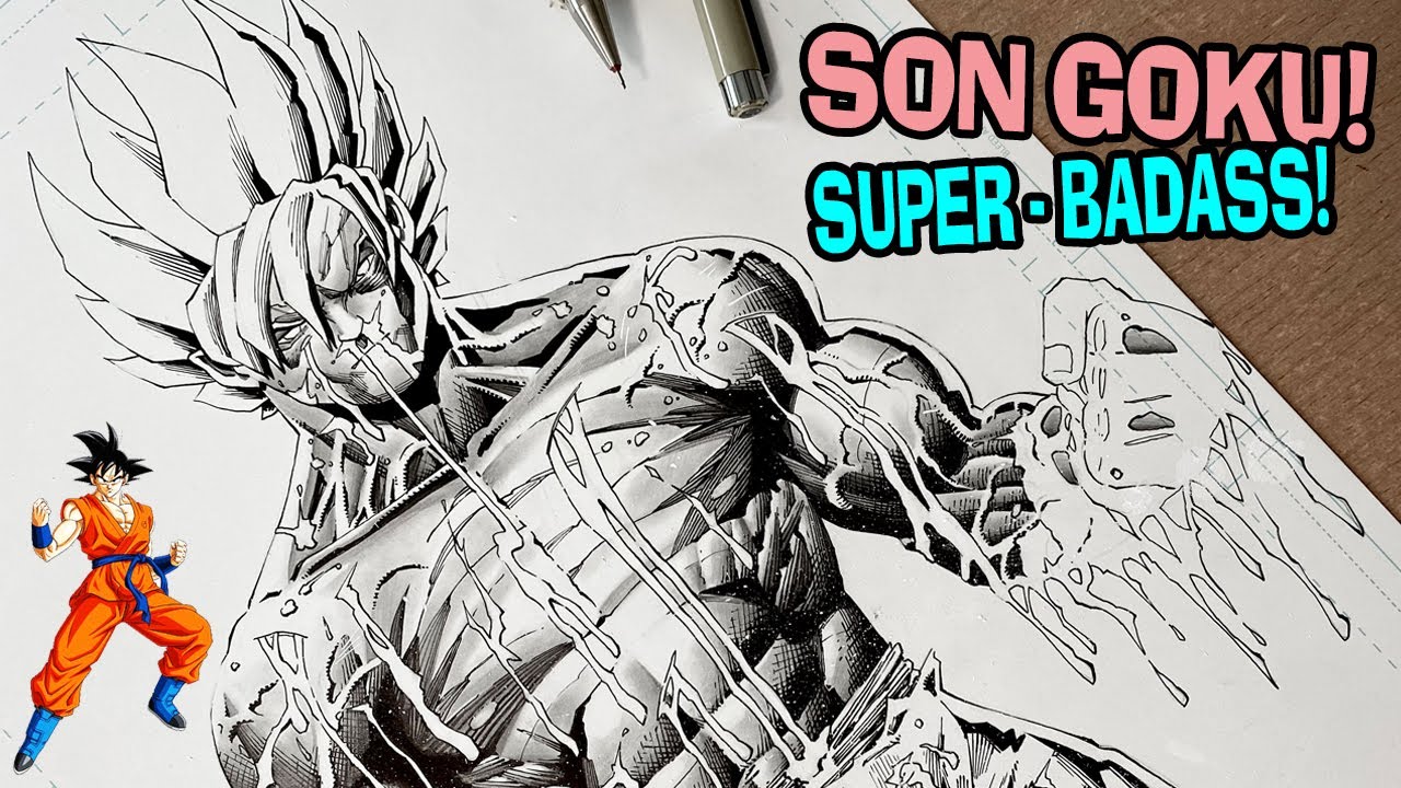 How To Draw Son Goku - 2022 Super BadA$$ Version! - YouTube