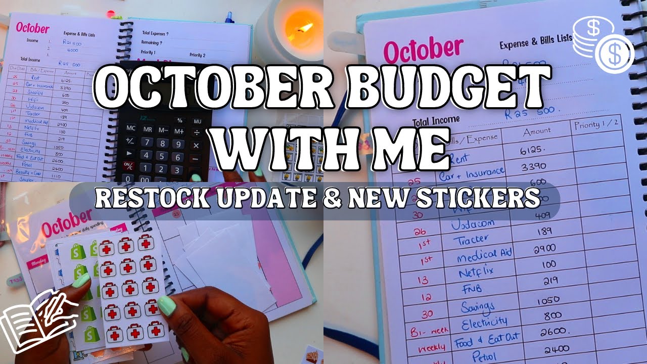 BUDGET WITH ME FOR OCTOBER 2022 | RESTOCK UPDATE FOR JOURNALS AND ...