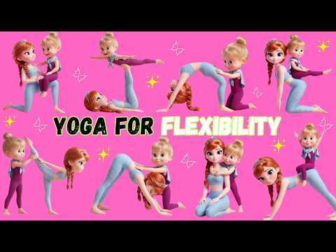 🩷 ANNA & MASHA Partner-Yoga für Kinder | Ganzkörper-Dehnung, Entspannung & Flexibilität 🌈