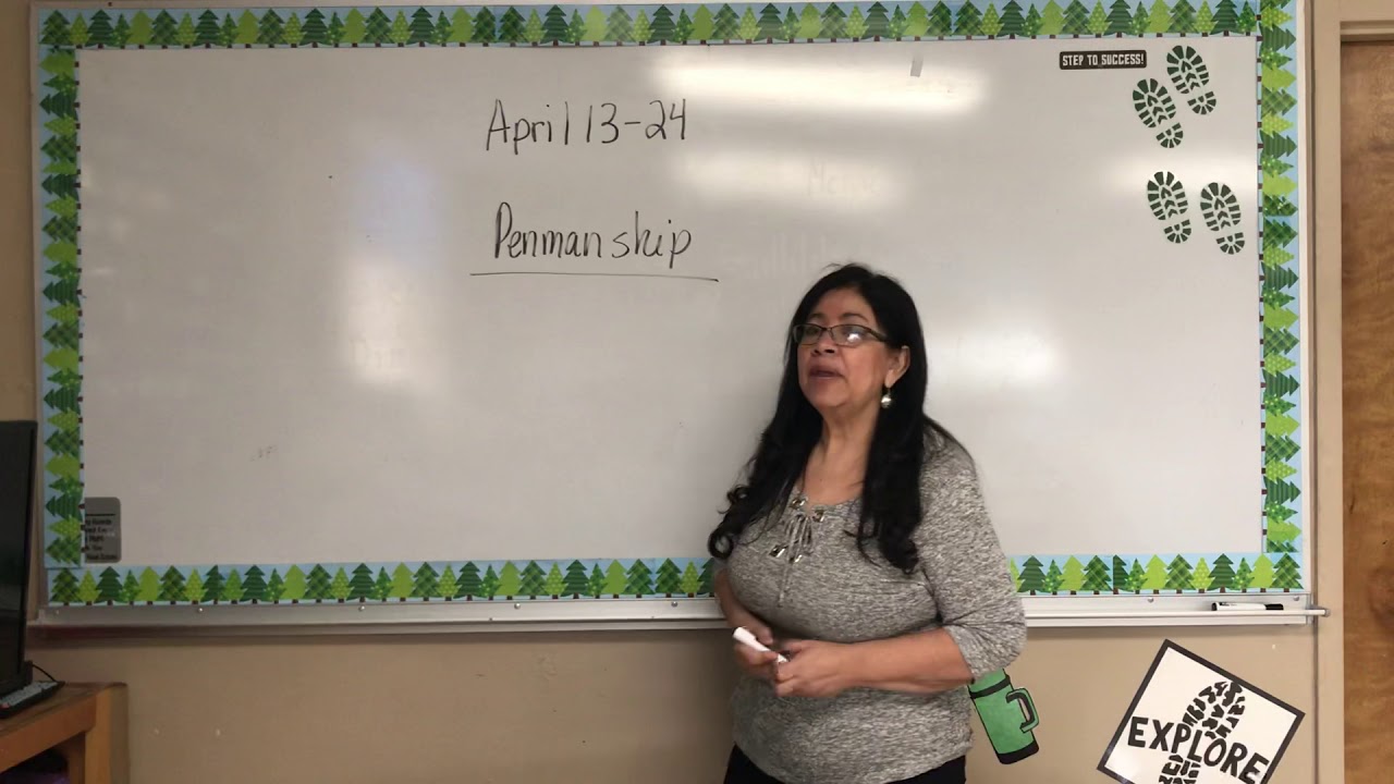 Ms. Rivas All grades Penmanship Lesson April 13th & 20th, 2020 - YouTube