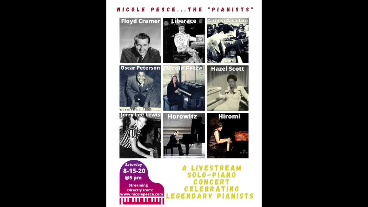 The Pianists - Nicole Pesce Livestream Solo-Piano Concert! - YouTube