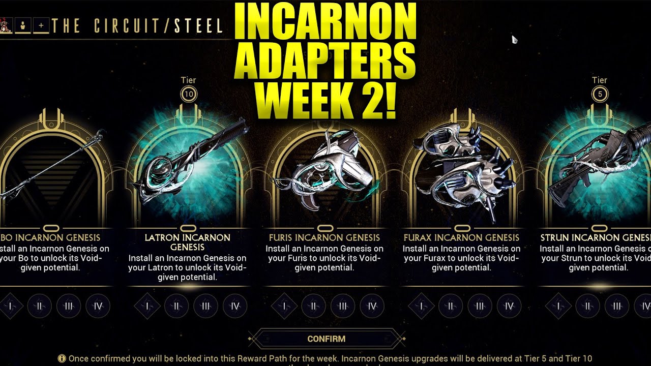 Warframe Rotation 2 Incarnon Adapters Steel Path Circuit Duviri warframe-rotation-2-incarnon-adapters-steel-path-circuit-duviri