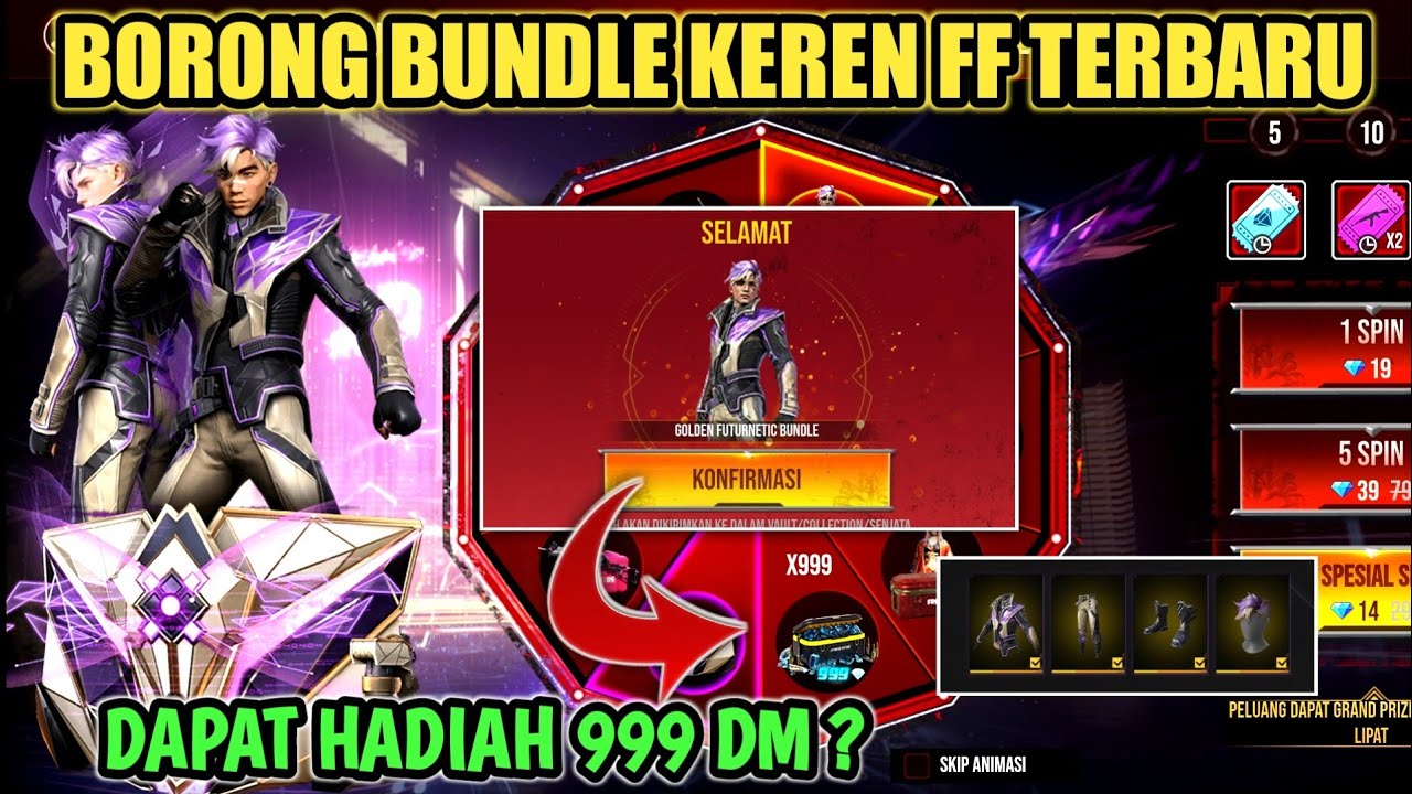CARA HOKI SPIN BUNDLE FF TERBARU | SPIN BUNDLE SPESIAL GOLDEN ...
