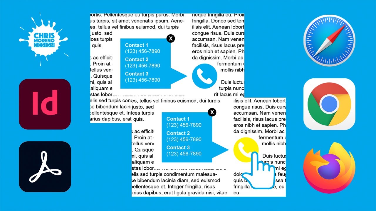 Interactive PDF Design | Pop-up Windows Part 4 | Color Changing Button ...