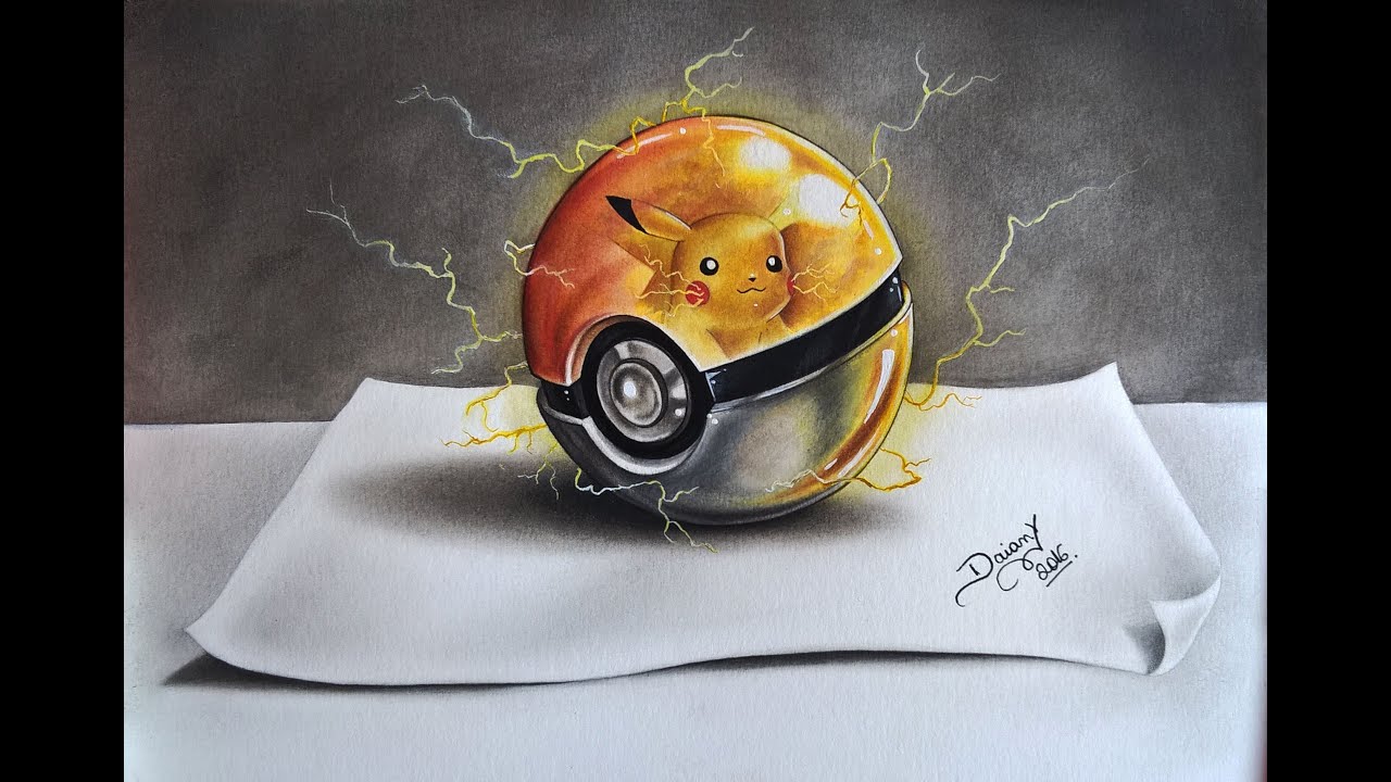 Speed art: Pokeball- Pikachu ( Pokemon Go) - YouTube