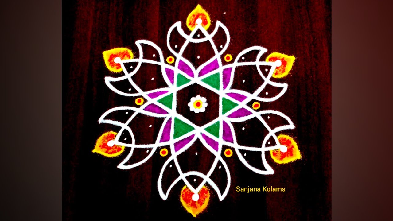 3070. Chithirai Madha Special deepam flowers KambiKolam LatestMuggu ...