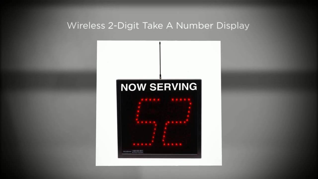 2-digit Wireless Take-A-Number System with Floor Stand - YouTube
