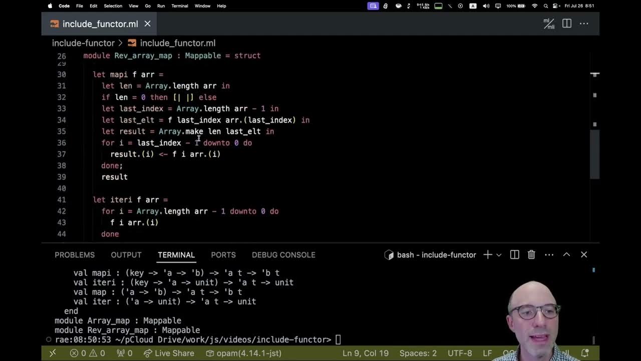 Ocamls New Proposed Include Functor Syntax Ocaml Unboxed Youtube