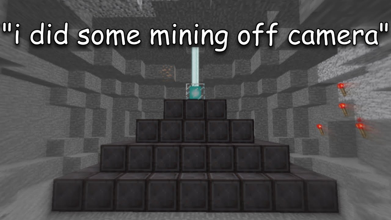 Minecraft Youtubers "mining" off camera be like: - YouTube