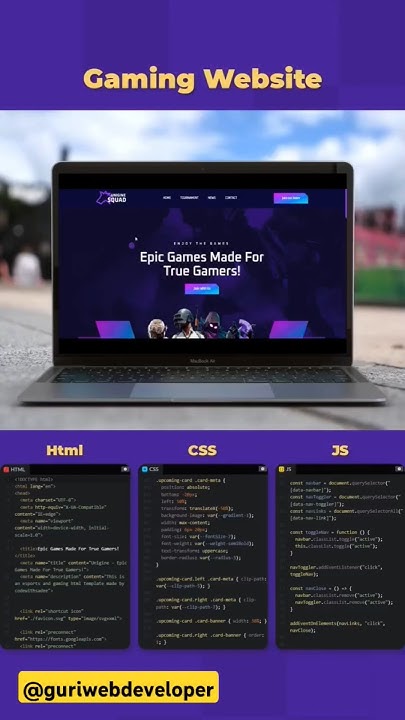 gaming website #coding #code #css #python #webdesign #php #shorts # ...