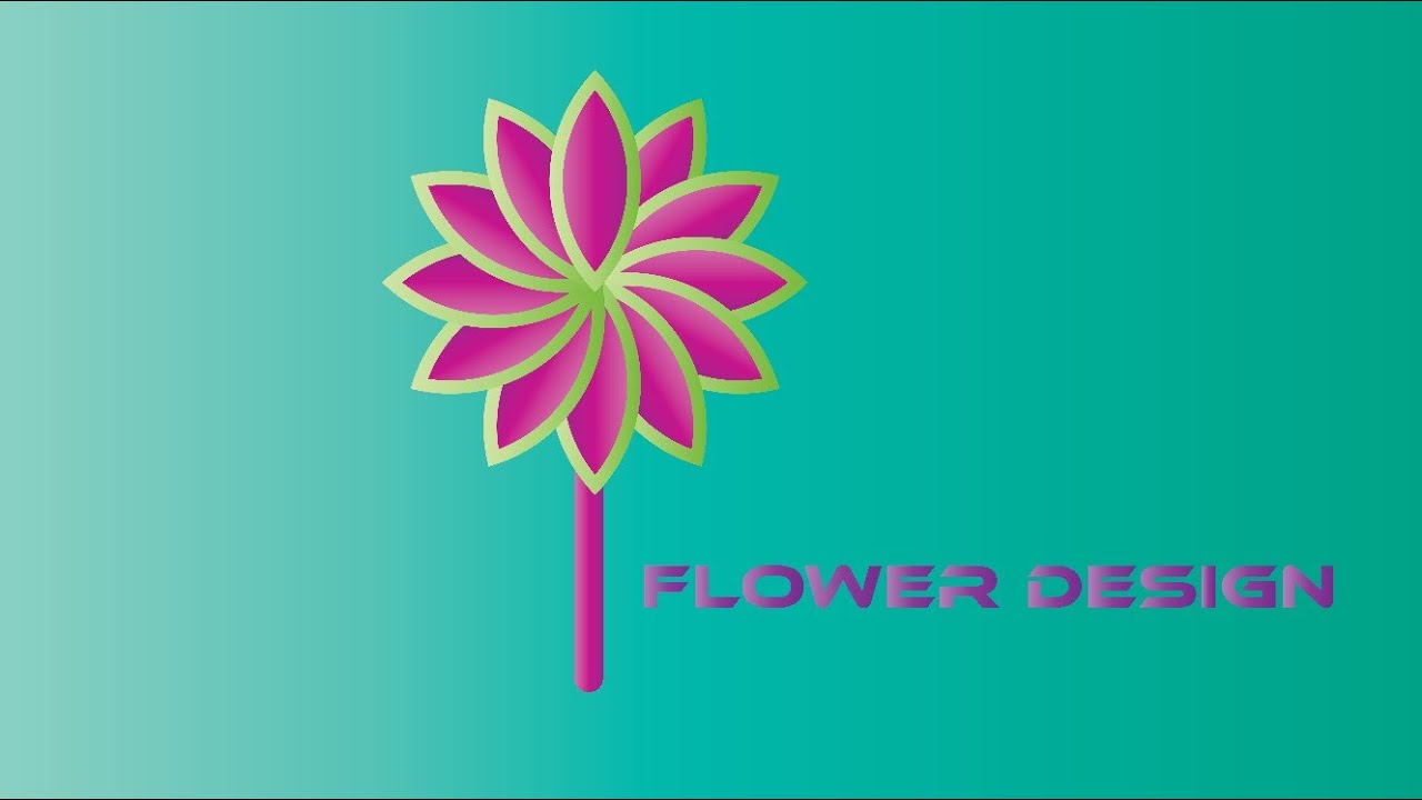How to make flower design with Adobe Illustrator. - YouTube