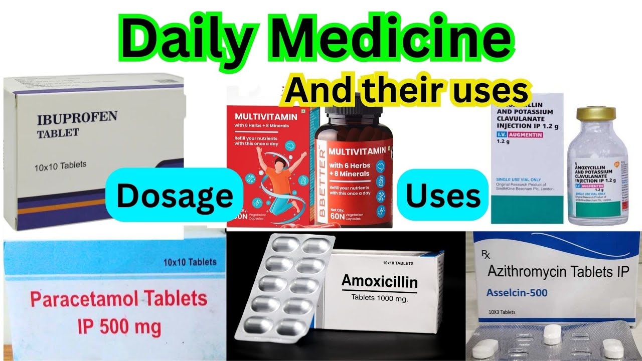 Daily Medicines for Medical practice | Medicine Name and uses - YouTube