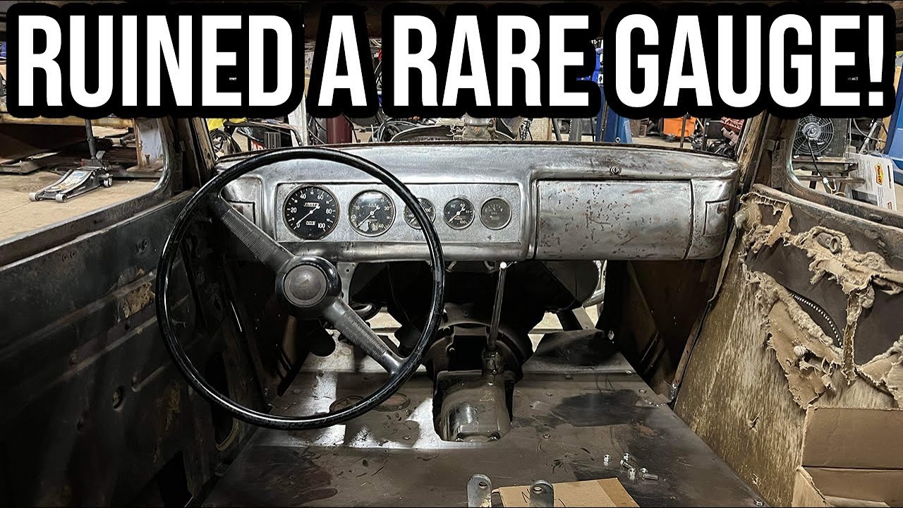 Custom 1940 Ford Hot Rod Gauge Panel- 1933 3W Ardun Coupe - YouTube