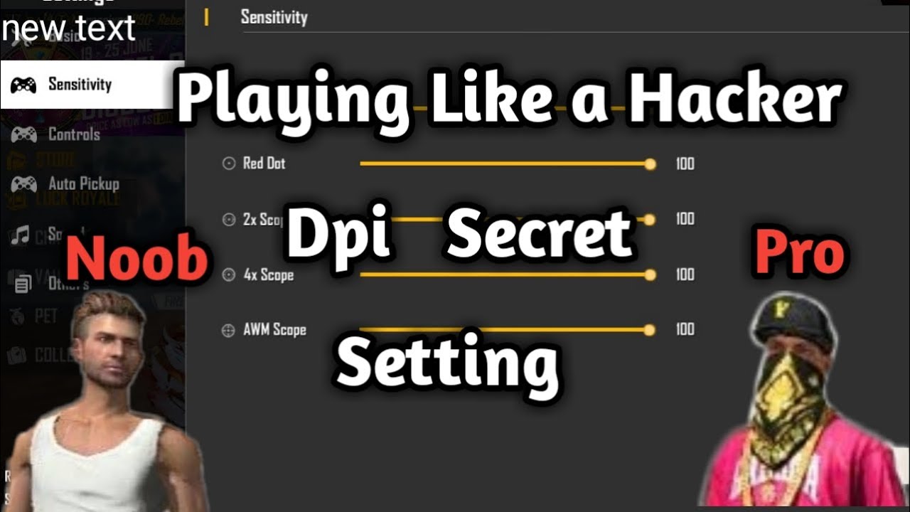 Dpi Secret Sensitivity in Free Fire || Playing like a Hacker| Free Fire ...