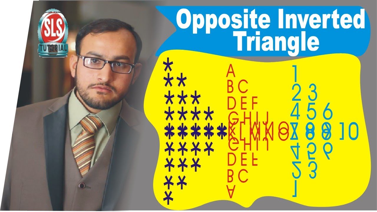 Reverse Inverted Triangle of Stars, Alphabets or Digits | C# Tutorial ...