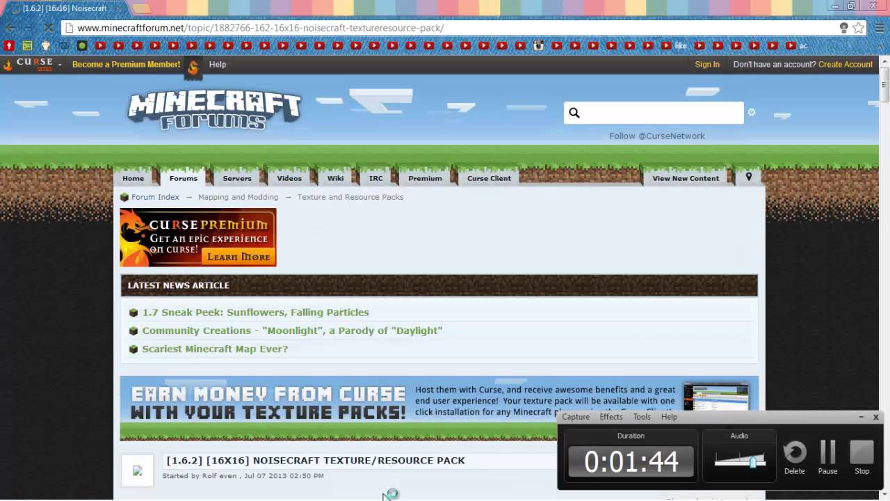 Sam : Minecraft สอนลง Resource packs 1.6.2 - YouTube