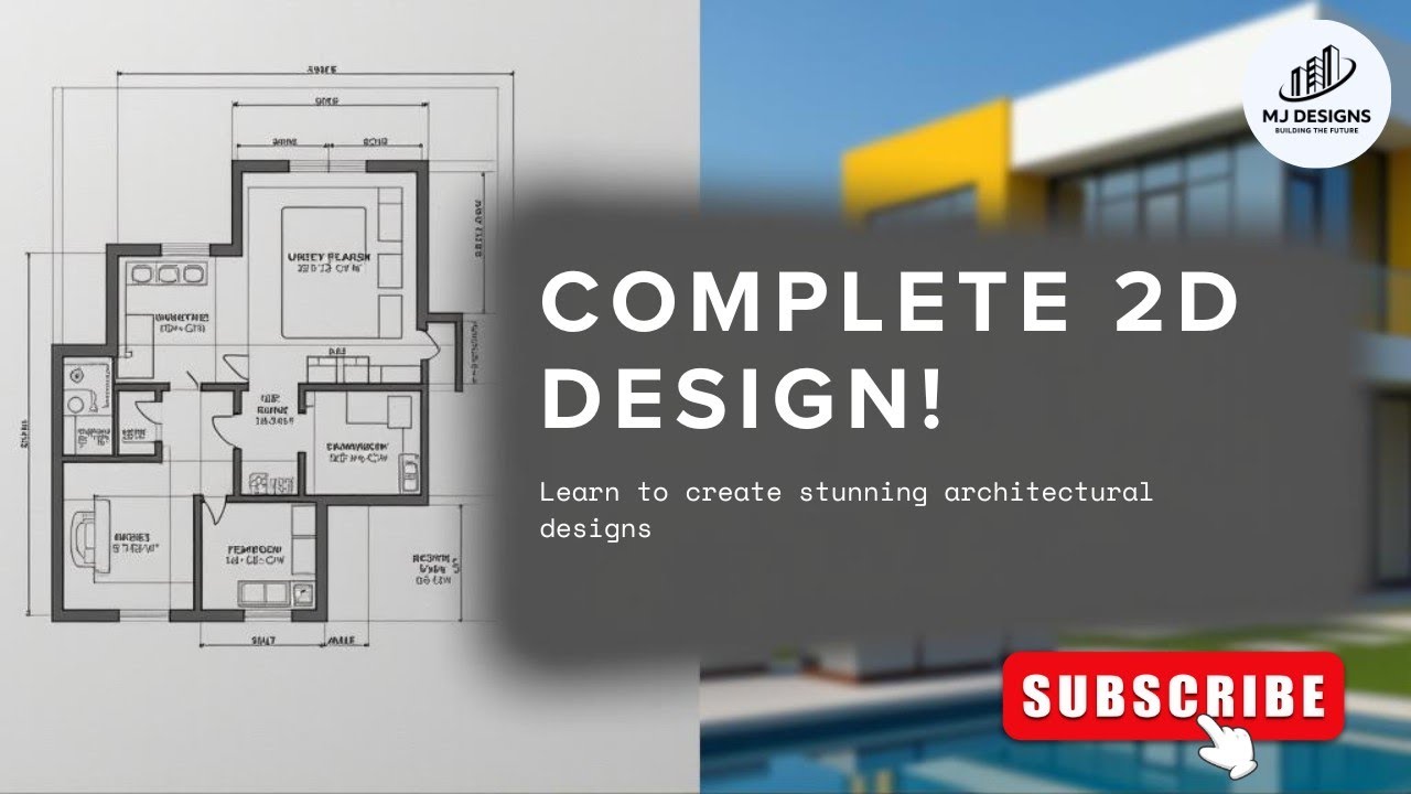 Architectural 2D Complete House Design in AutoCAD | Floor Plan to ...