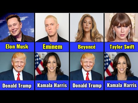 Famous Celebrities who support Donald Trump👤 or Kamala Harris👤 #usa ...