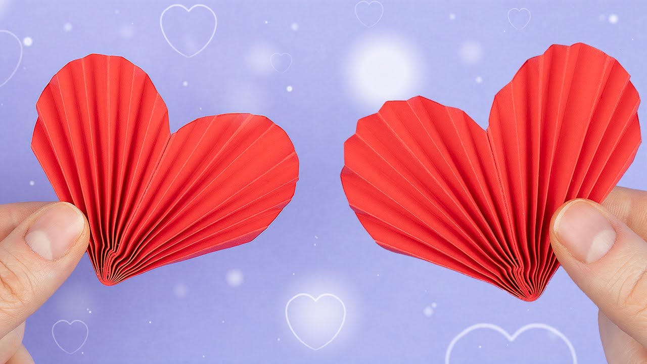 💖How to Craft a Beautiful Accordion Heart: Easy Craft Tutorial for ...