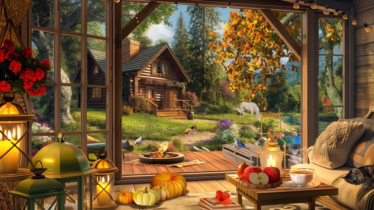 Peaceful Summer Cottage Ambience with Babbling Brook & Birdsong for ...