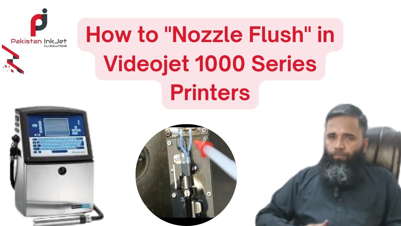 How to"Nozzle Flush" in Videojet 1000 series countious inkjet Printers ...