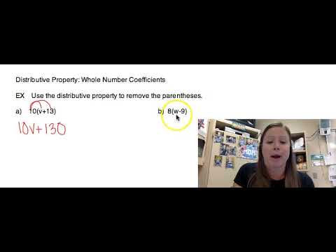 Distributive Property: Whole Number Coefficients - YouTube