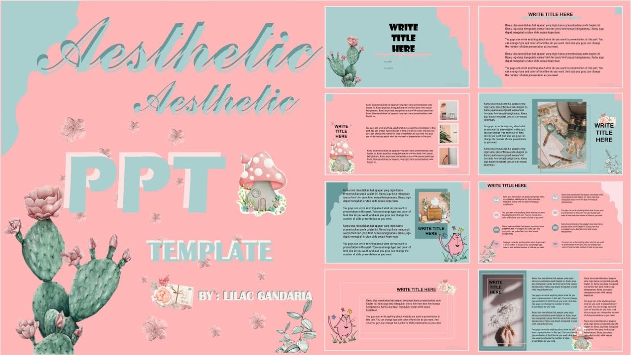 Cute Aesthetic PPT Template - FREE - Animated Slide #4 #aestheticppt # ...