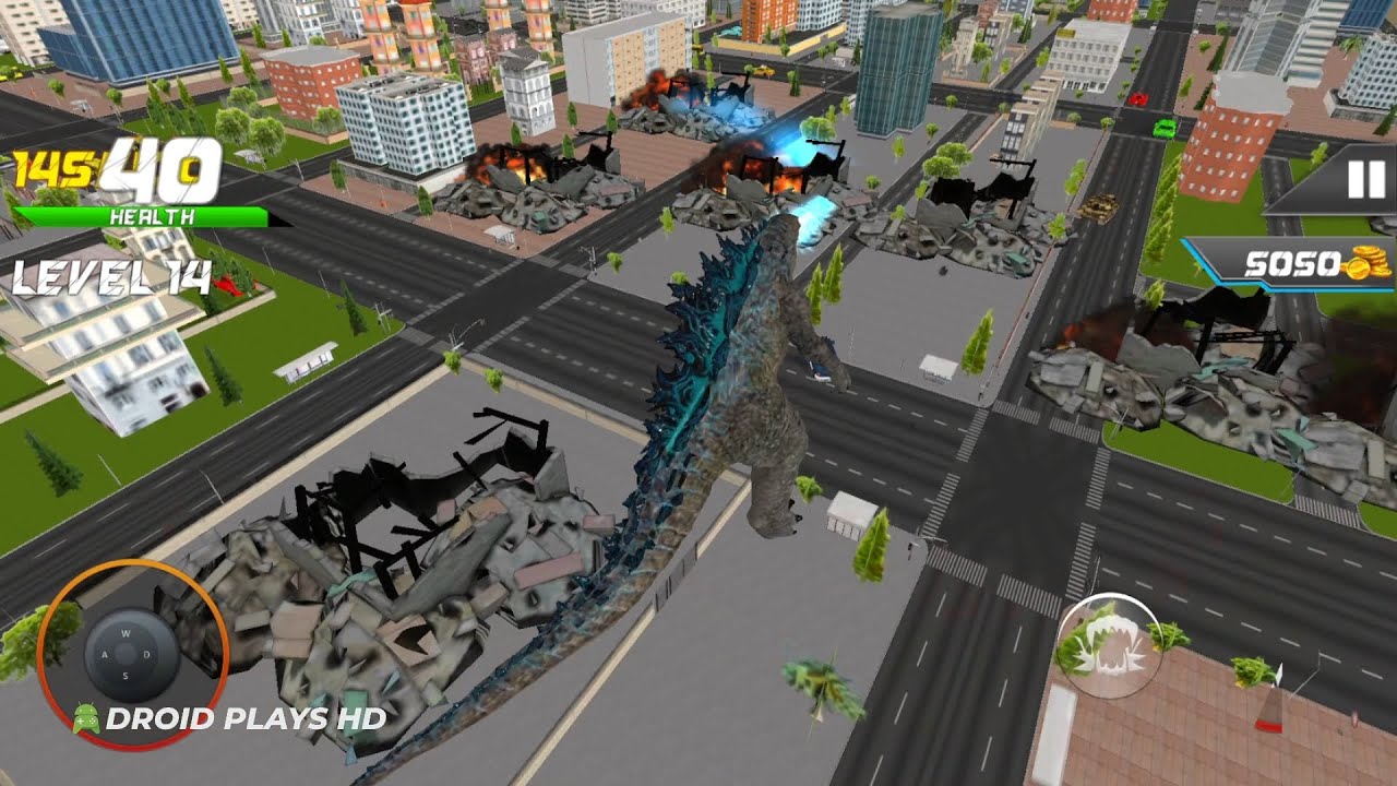 Dinosaur Destroy Buildings and Vehicles - Monster Dinosaur Rampage Game ...