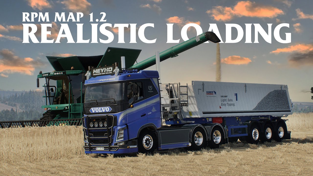 Realistic Wheat Loading in ETS2 | Volvo FH & Schmitz Trailer in Action ...