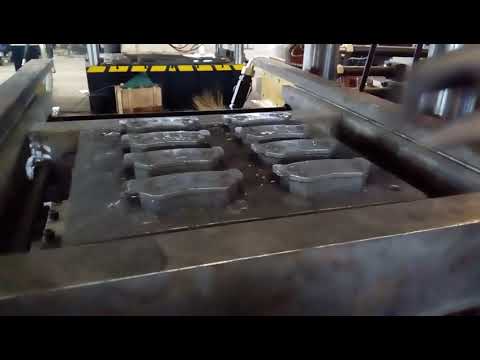 200T Brake pad making machine - YouTube