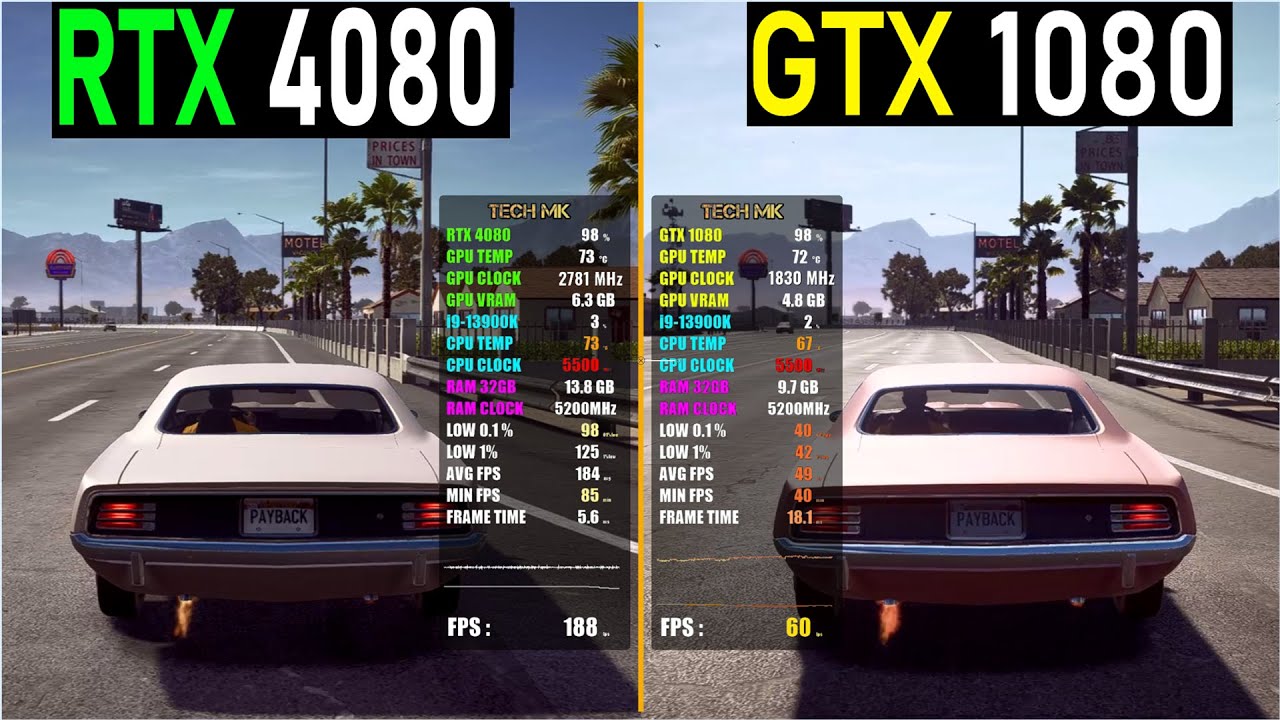 RTX 4080 vs GTX 1080 | i9-13900K - Test in 8 Games at 1440p | Tech MK ...