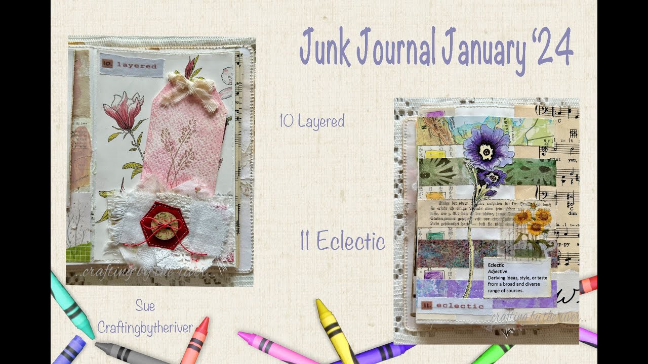 Layered and Eclectic Junk Journal January 2024 - YouTube